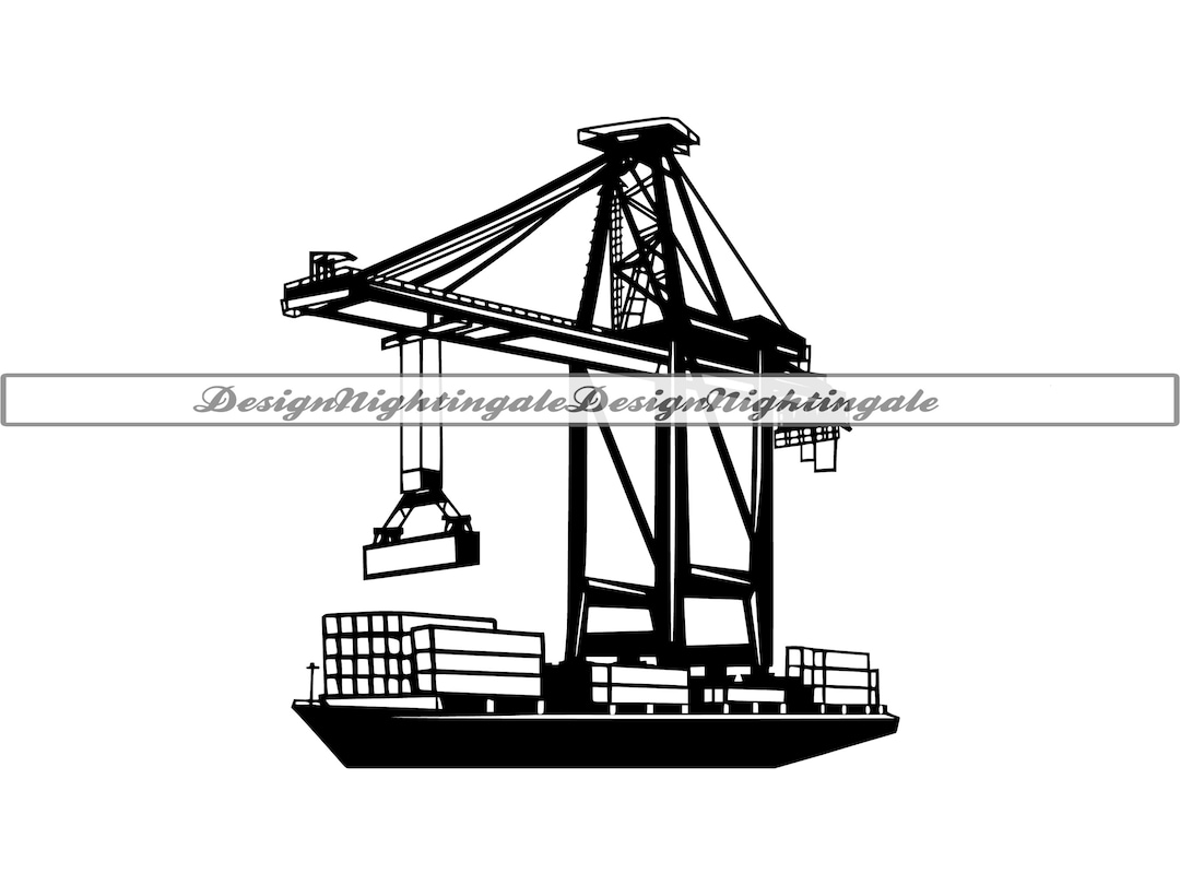 Container Crane #2 SVG, Container Port SVG, Container Terminal SVG ...