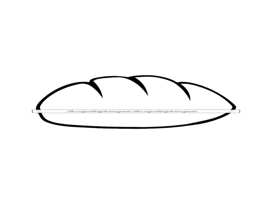 Bread Outline SVG, Bread SVG, Loaf of Bread SVG, Bread Clipart, Bread ...