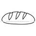 Brot Umriss #2 SVG, Brot SVG, Laib Brot SVG, Brot Clipart, Brot-Dateien ...