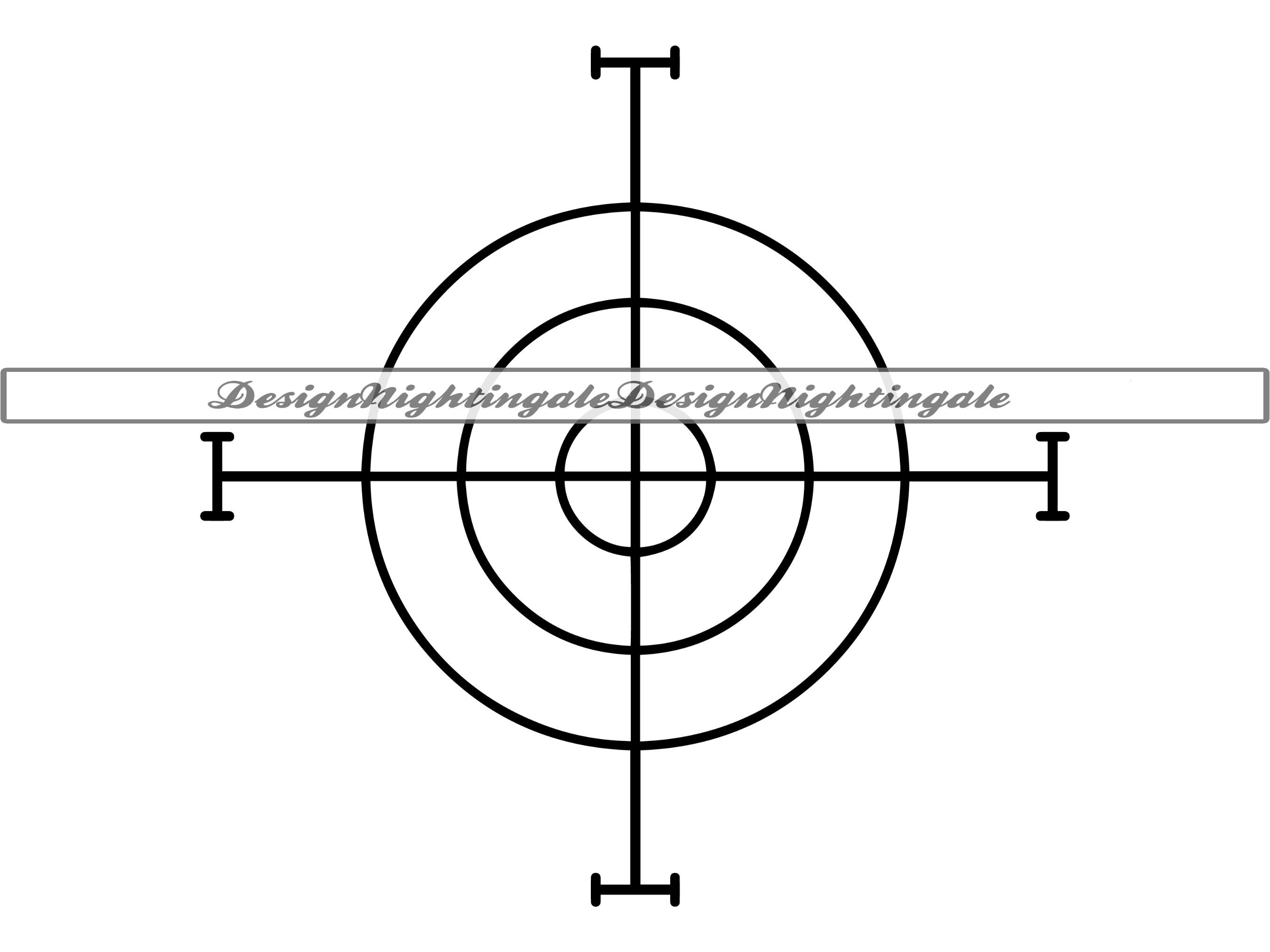 Rifle Scope 3 SVG, Crosshair Target SVG, Rifle Sight SVG, Hunting ...