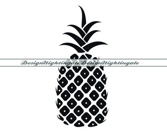 Pineapple Outline SVG, Pineapple Clipart, Pineapple Files for Cricut ...