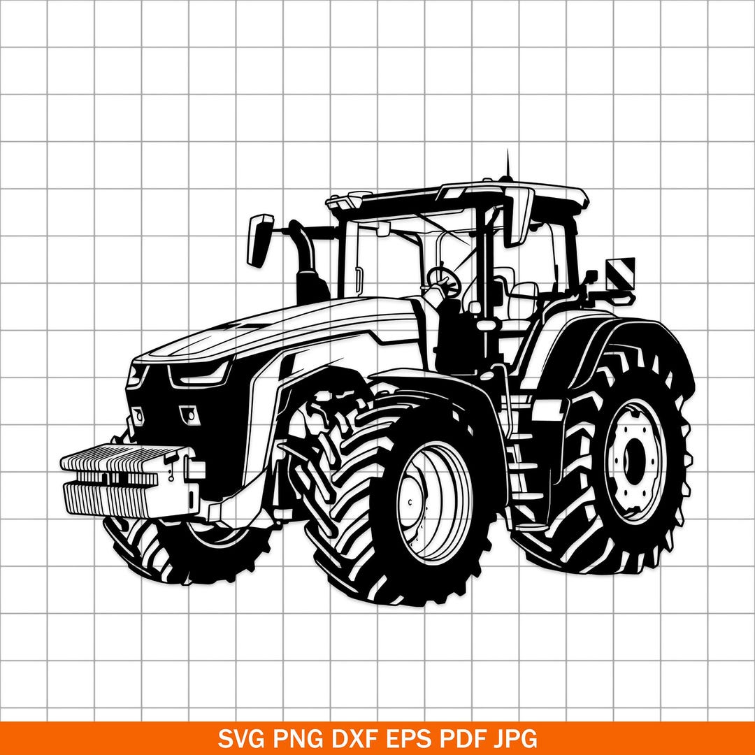 Tractor SVG PNG DXF File for Cricut and Cut File, Agri Farm Wall Decor ...