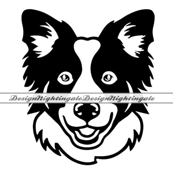 Border Collie Face Svg - Etsy