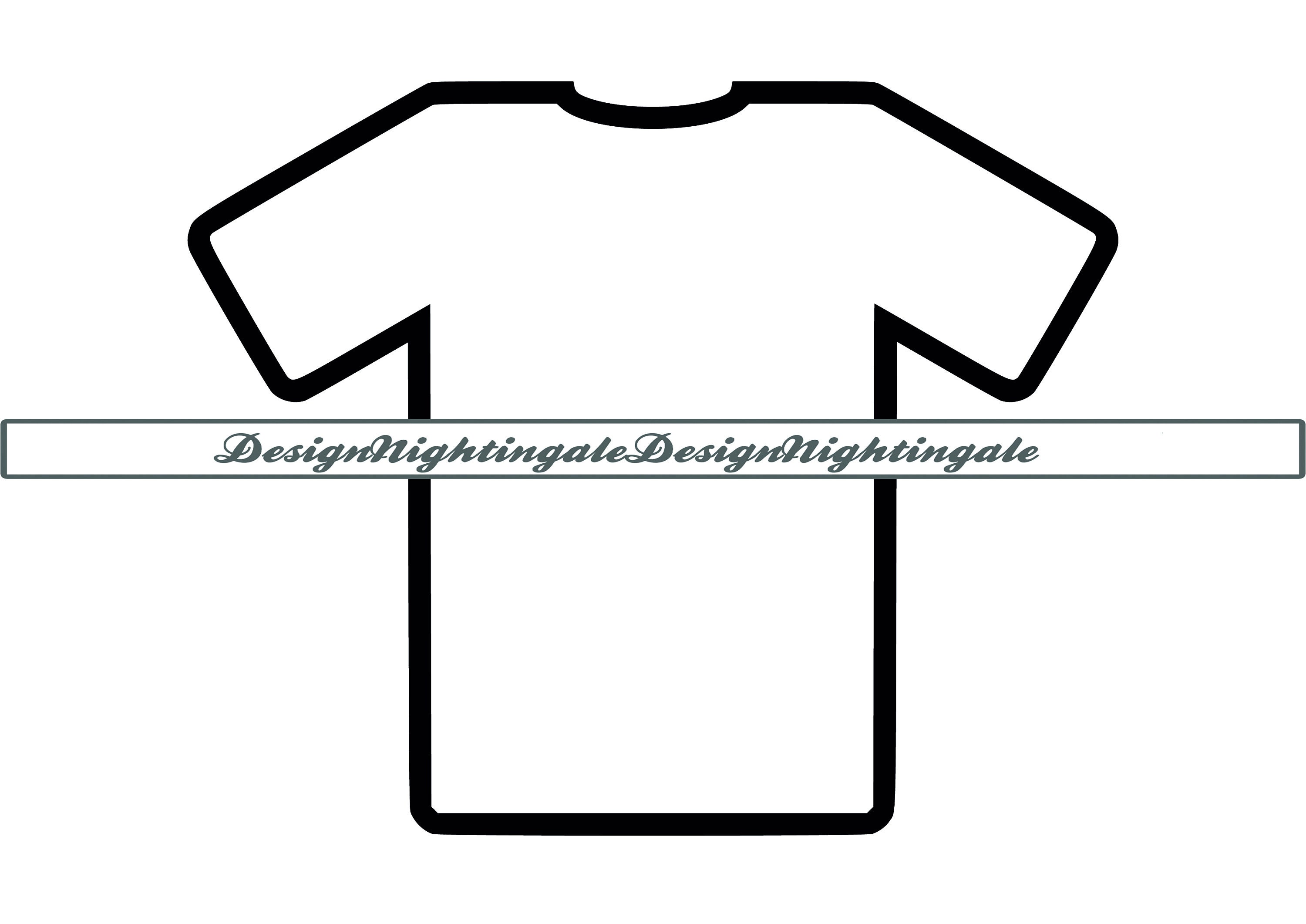 T-shirt Outline 3 SVG Shirt SVG T-shirt Clipart Shirt - Etsy