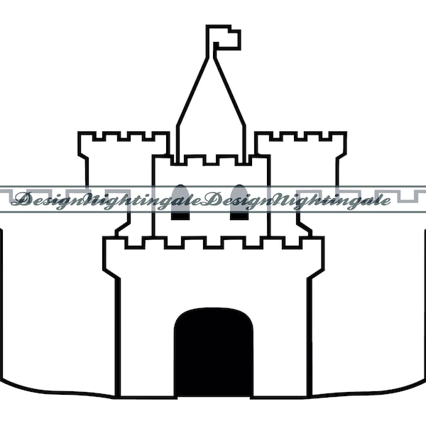Princess Castle Dxf - Etsy