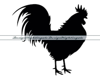 Crowing Rooster SVG, Rooster Svg, Farm Svg, Rooster Clipart, Rooster ...