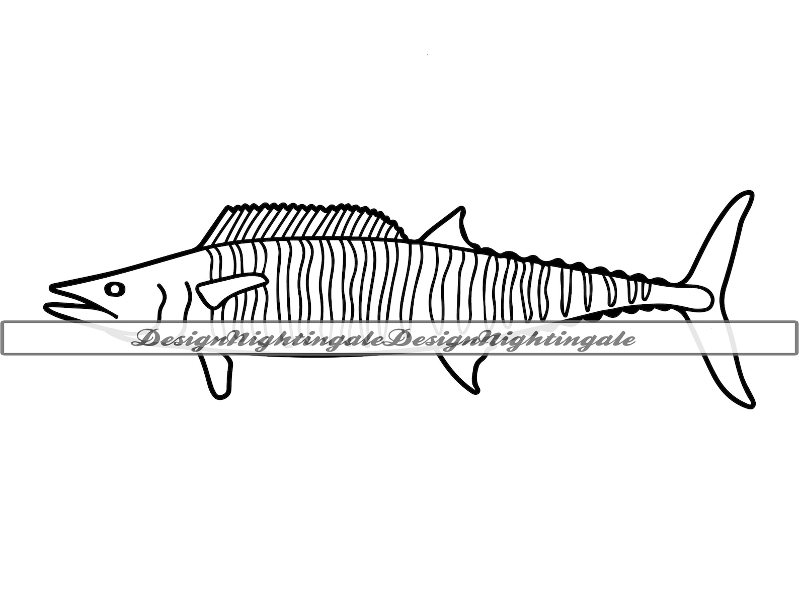 Wahoo Fish SVG, Wahoo Fish Outline SVG, Fish Svg, Wahoo Fish Clipart ...