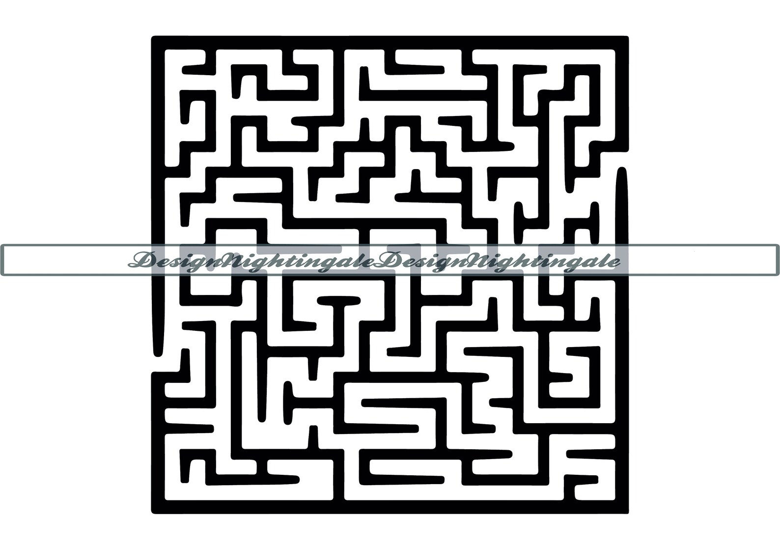 Maze 3 SVG Simple Maze SVG Maze Clipart Maze Files for | Etsy