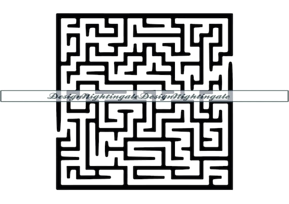 Maze 3 SVG Simple Maze SVG Maze Clipart Maze Files for | Etsy