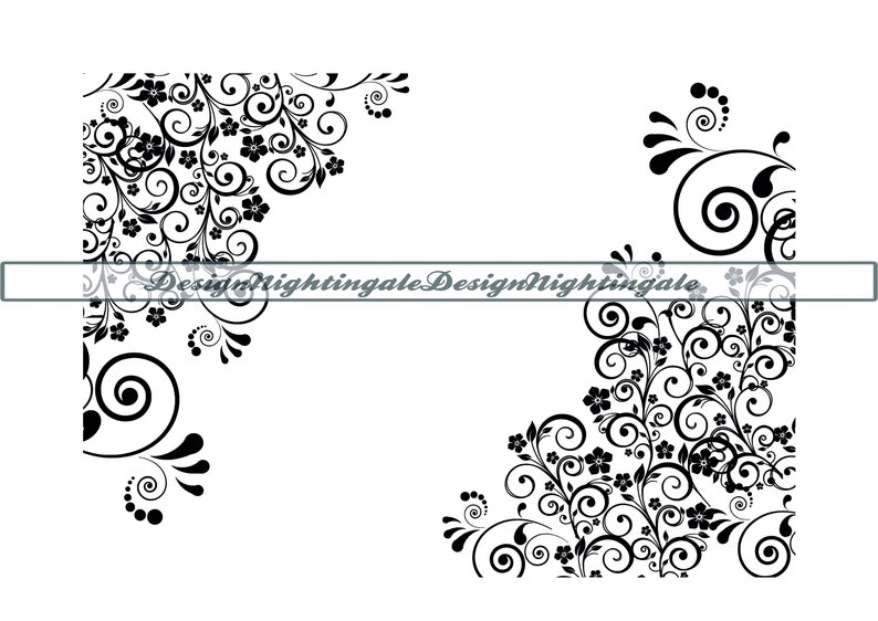 Floral Swirls SVG Floral Vine SVG Flourish SVG Decorative - Etsy