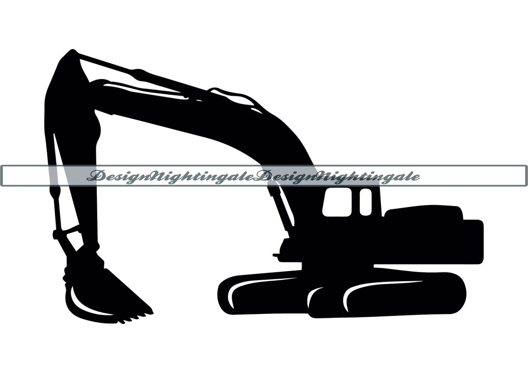 Excavator #3 SVG, Heavy Equipment Svg, Excavator Clipart, Excavator ...