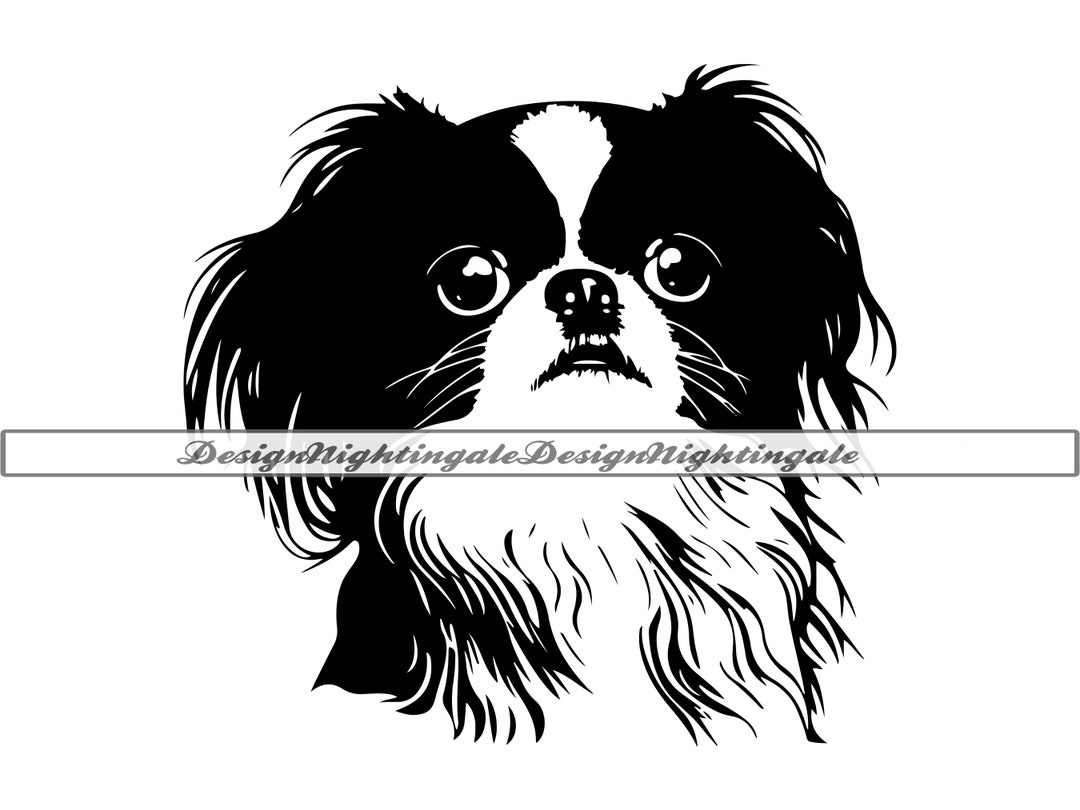 Japanese Chin Face SVG, Clipart Vector (digital Files) - Etsy