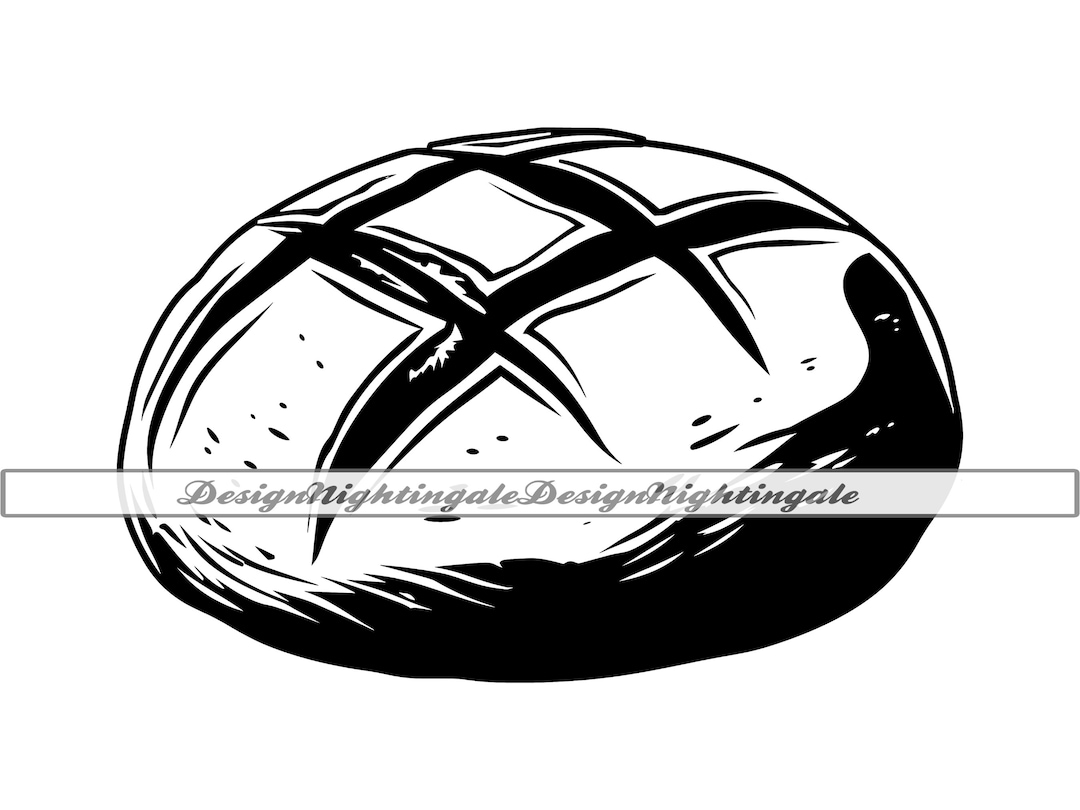 Crusty Artisan Sourdough Bread #2 SVG, Bread Svg, Artisan Bread Clipart ...