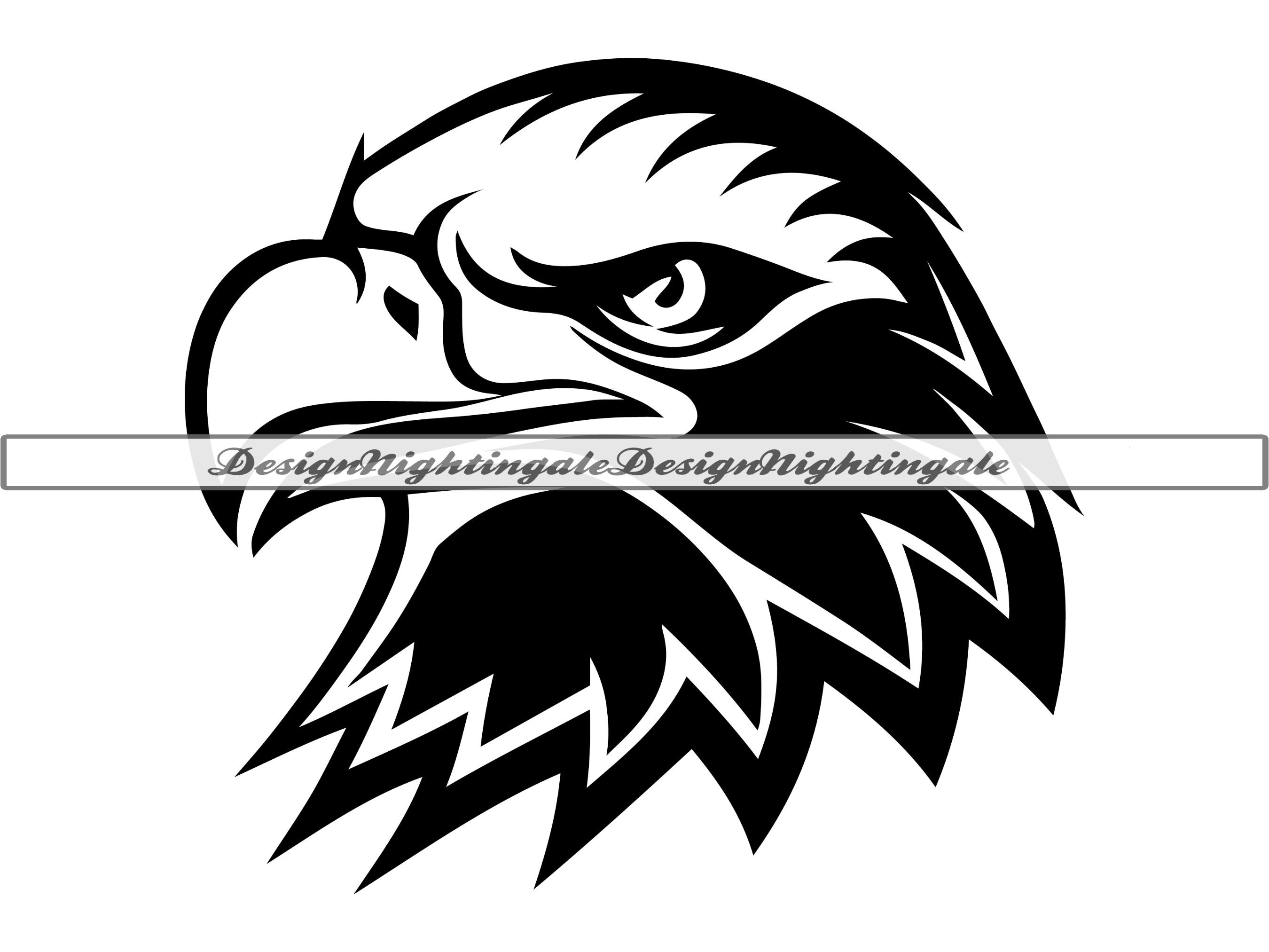 Adlerkopf 3 SVG, Adler Gesicht SVG, Adler Maskottchen SVG, Adler SVG ...