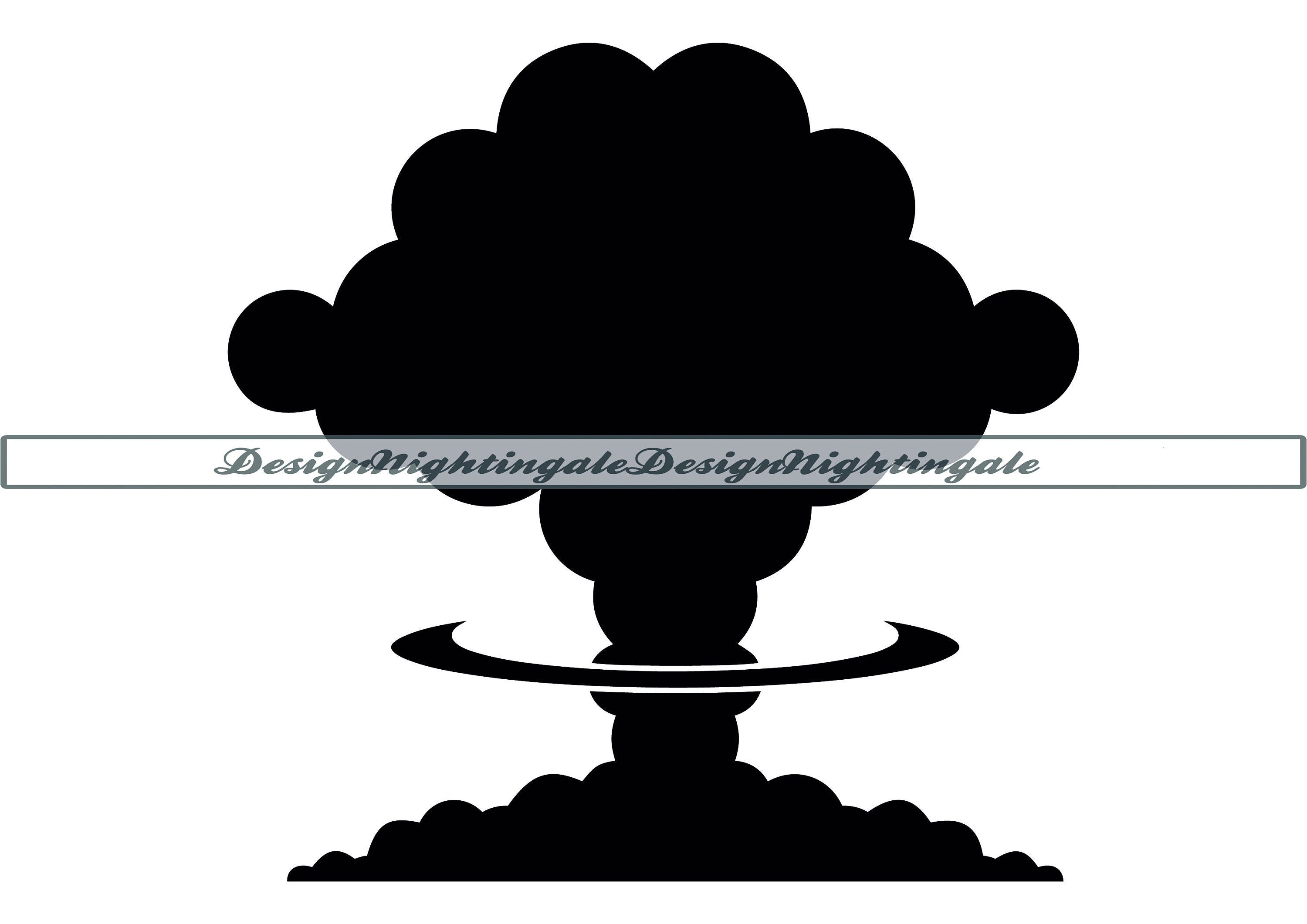 Mushroom Cloud SVG Nuclear Explosion SVG Atomic Bomb SVG - Etsy UK
