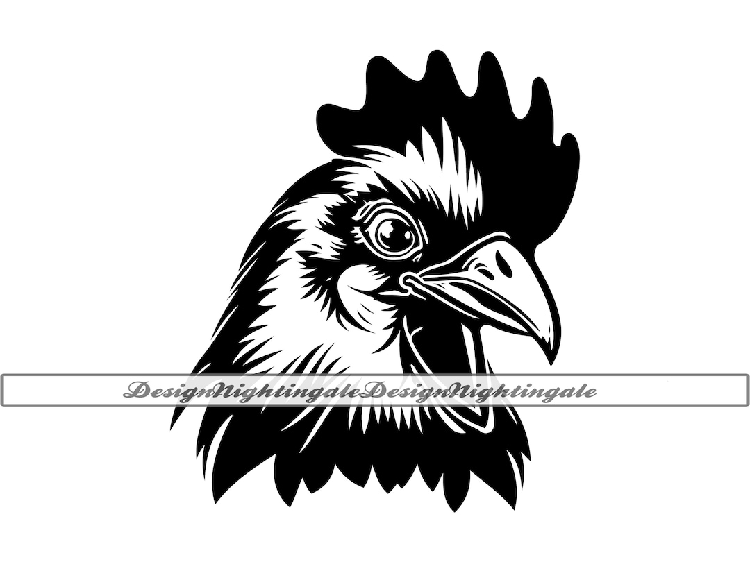 Chicken Face SVG, Chicken Head SVG, Chicken SVG, Chicken Clipart ...