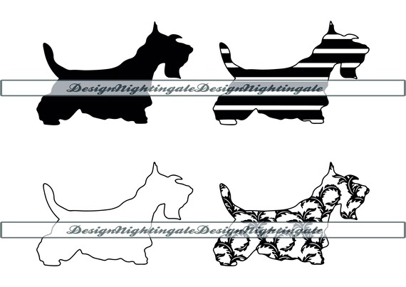 Scottish Terrier SVG Scottie Dog SVG Printable Canine - Etsy