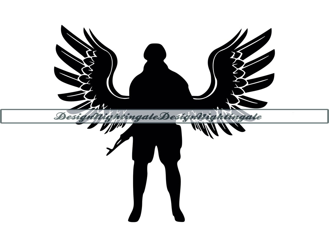 Soldier With Angel Wings SVG, Angel Soldier SVG, American Soldier SVG ...