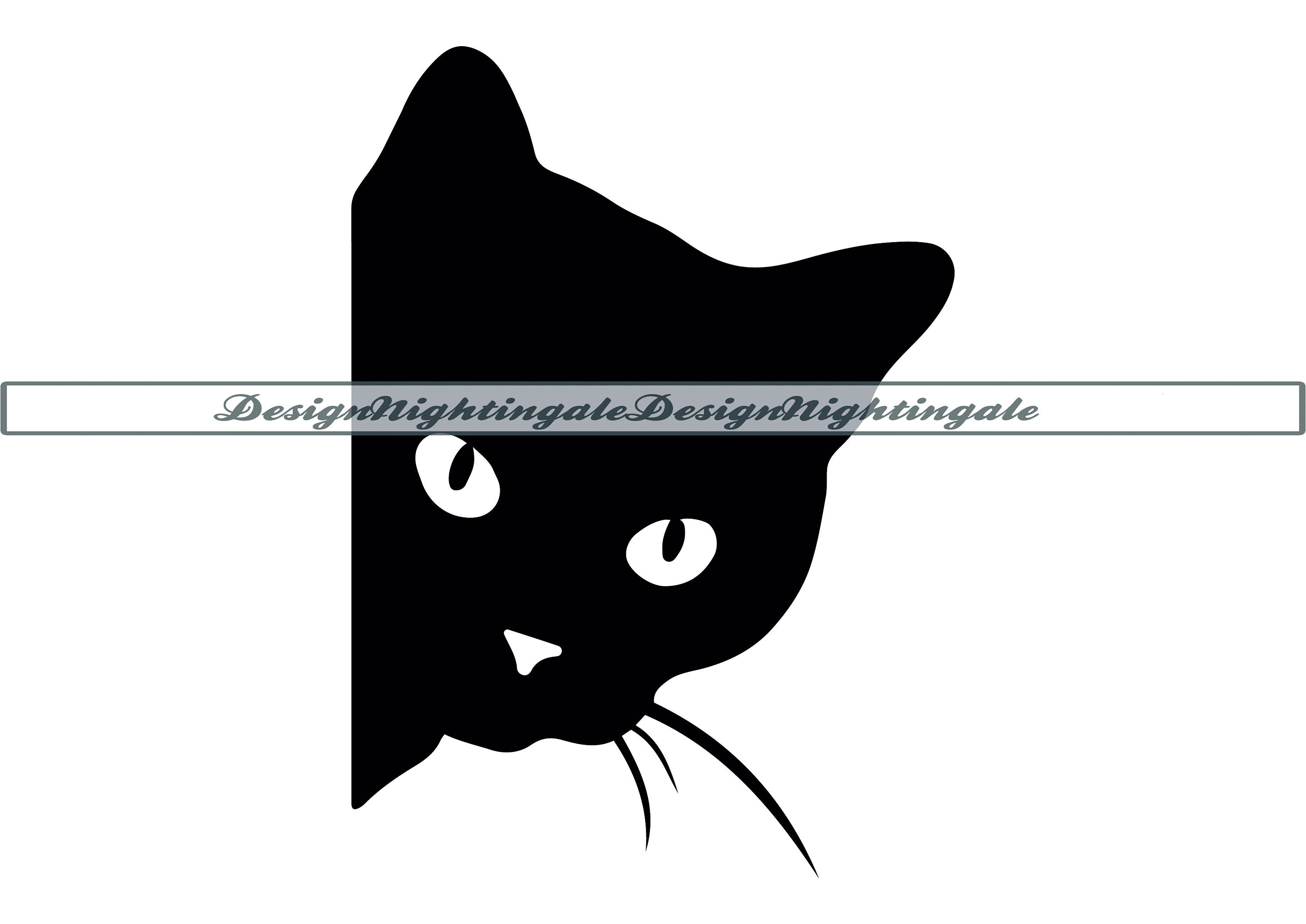 Peeking Cat SVG Black Cat Svg Peeking Cat Clipart Peeking - Etsy