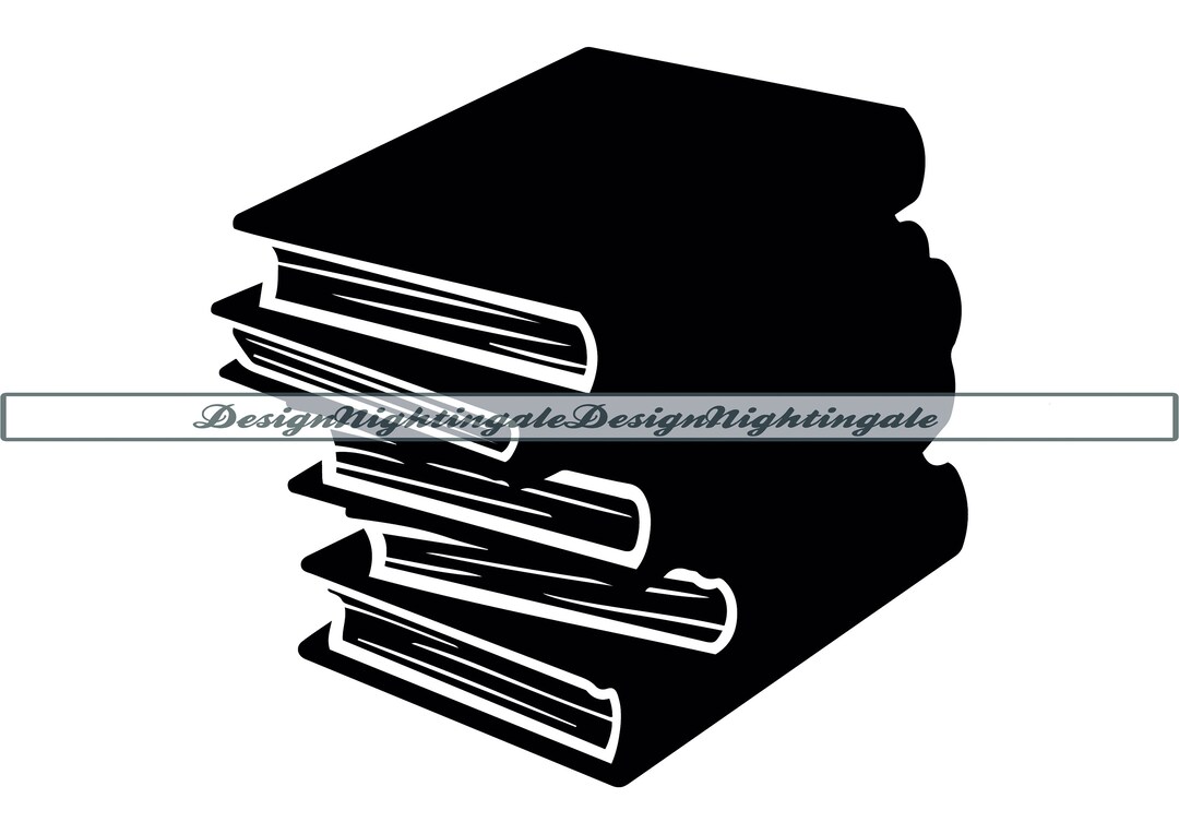 Stack of Books #4 SVG, Pile of Books SVG, Books SVG, Books Clipart ...