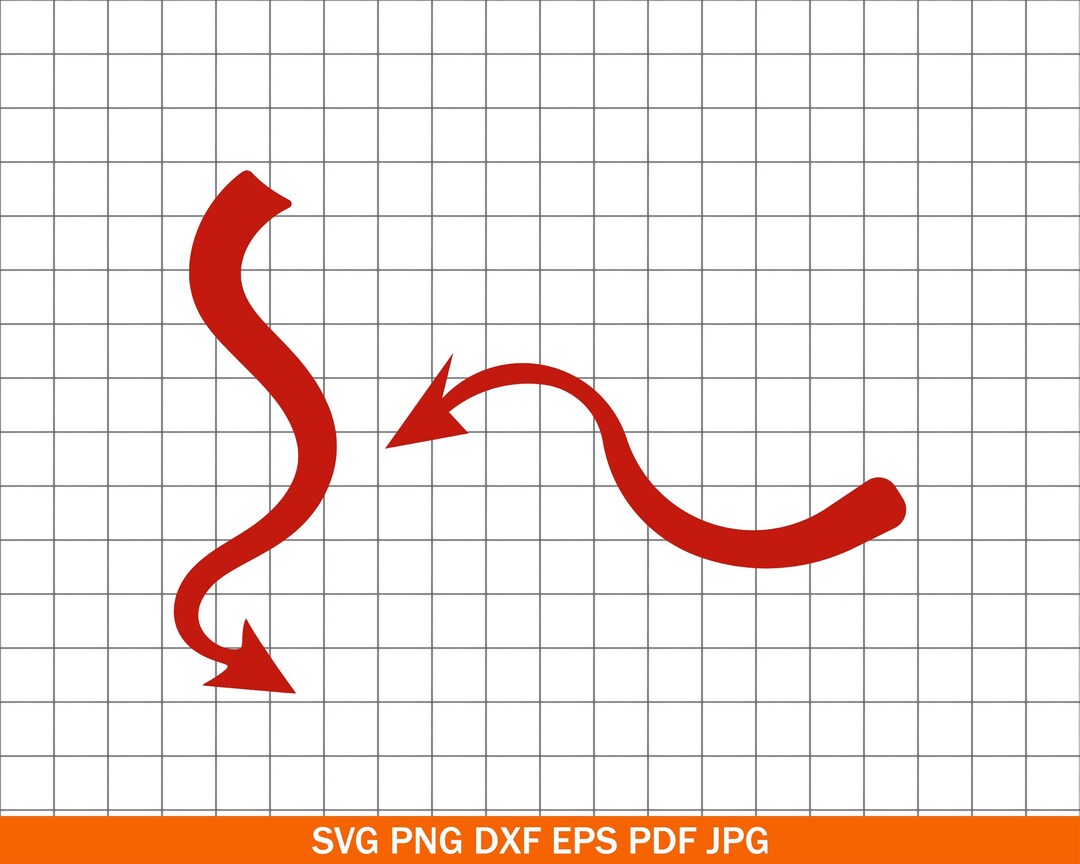 Devil Tail Clipart, Arrow Silhouette Cut File (SVG PNG DXF) - Etsy