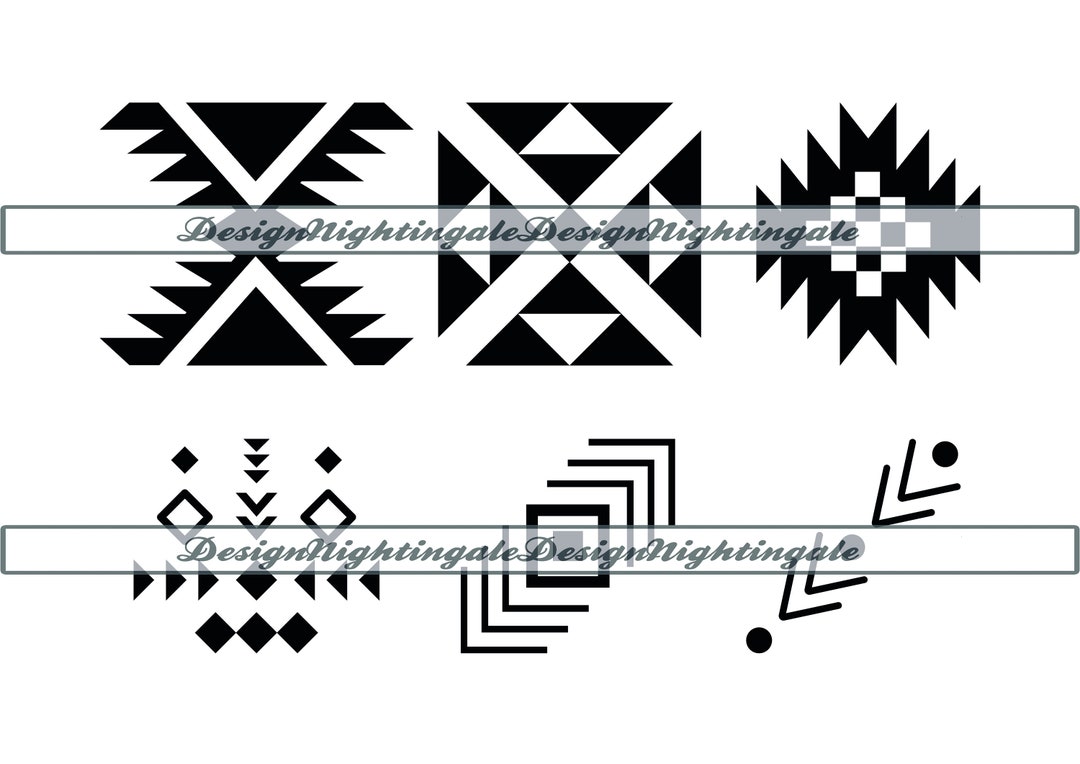 Aztec Pattern Bundle, Tribal Pattern SVG, Ethnic Motifs SVG, Boho ...