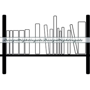 Bookshelf #2 SVG, Bookcase SVG, Book SVG, Bookshelf Clipart, Bookshelf ...