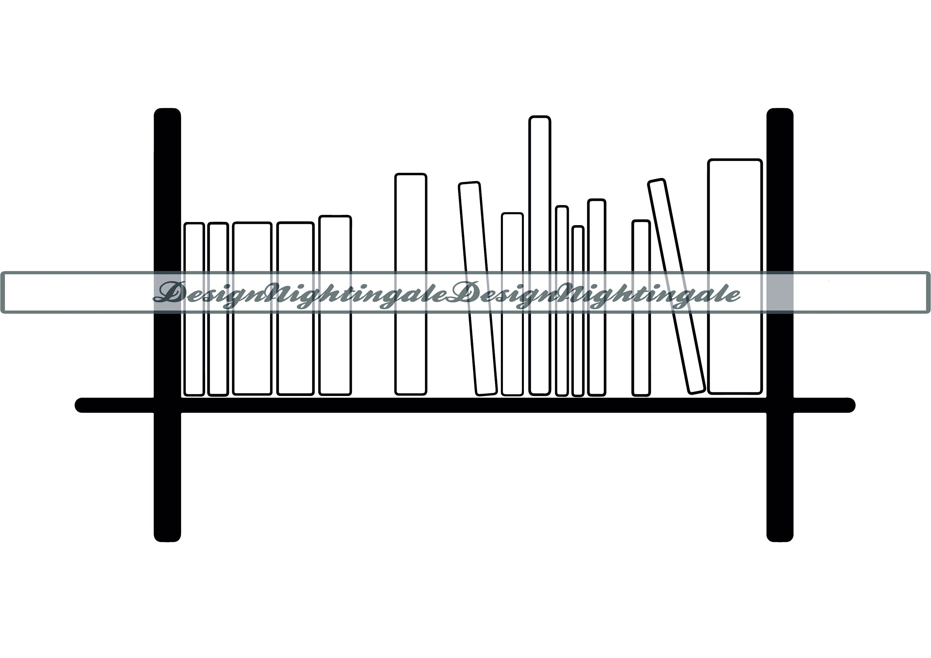 Bookshelf 2 SVG Bookcase SVG Book SVG Bookshelf Clipart | Etsy