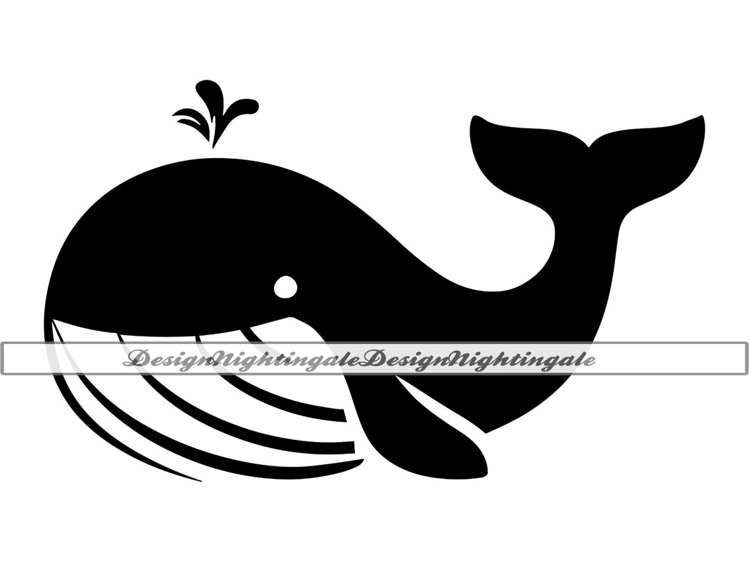 Cute Whale #2 SVG, Baby Whale SVG, Whale Svg, Cute Whale Clipart, Files ...