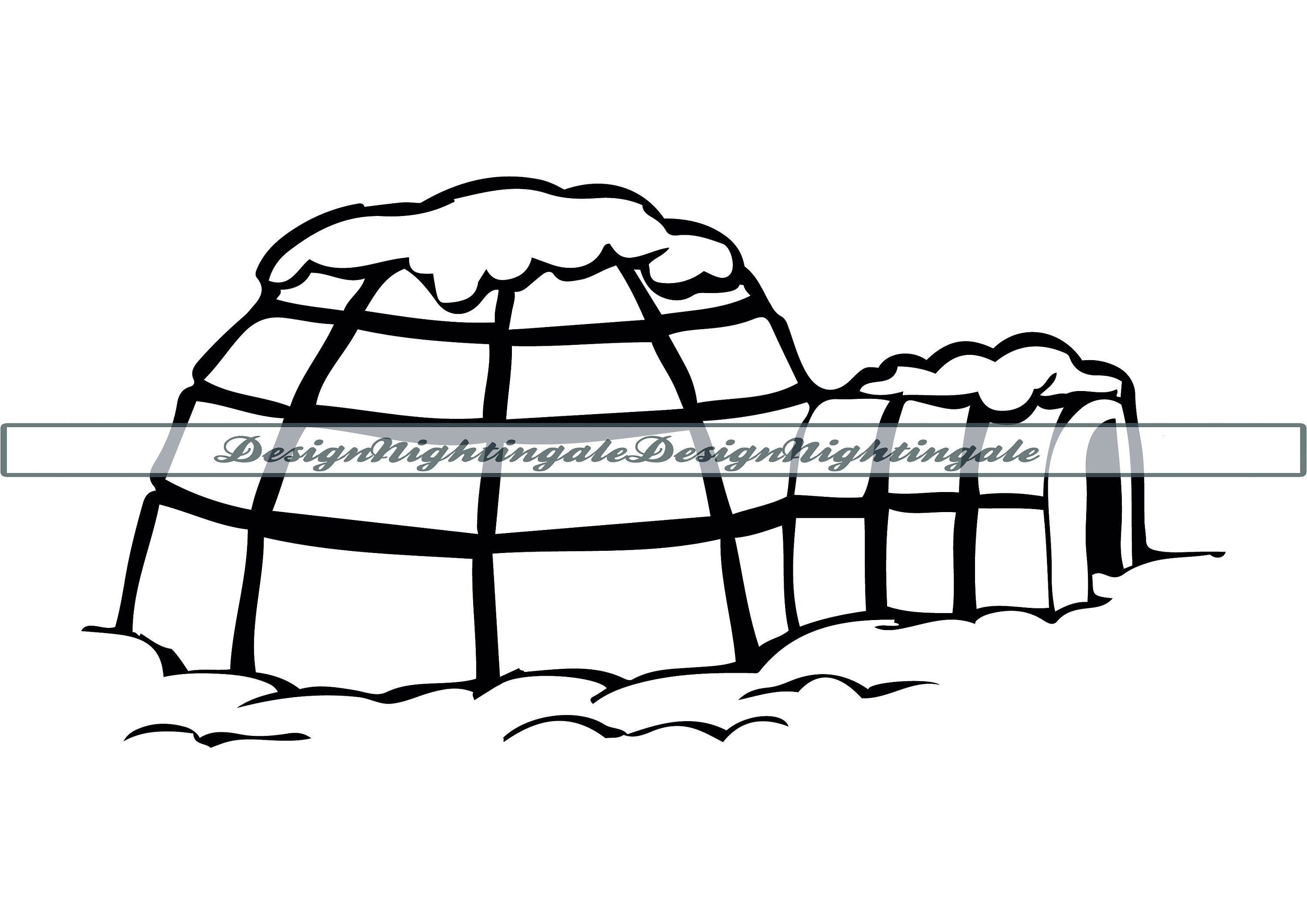 Igloo Outline 2 SVG Igloo SVG Eskimo SVG Ice House Svg - Etsy Denmark