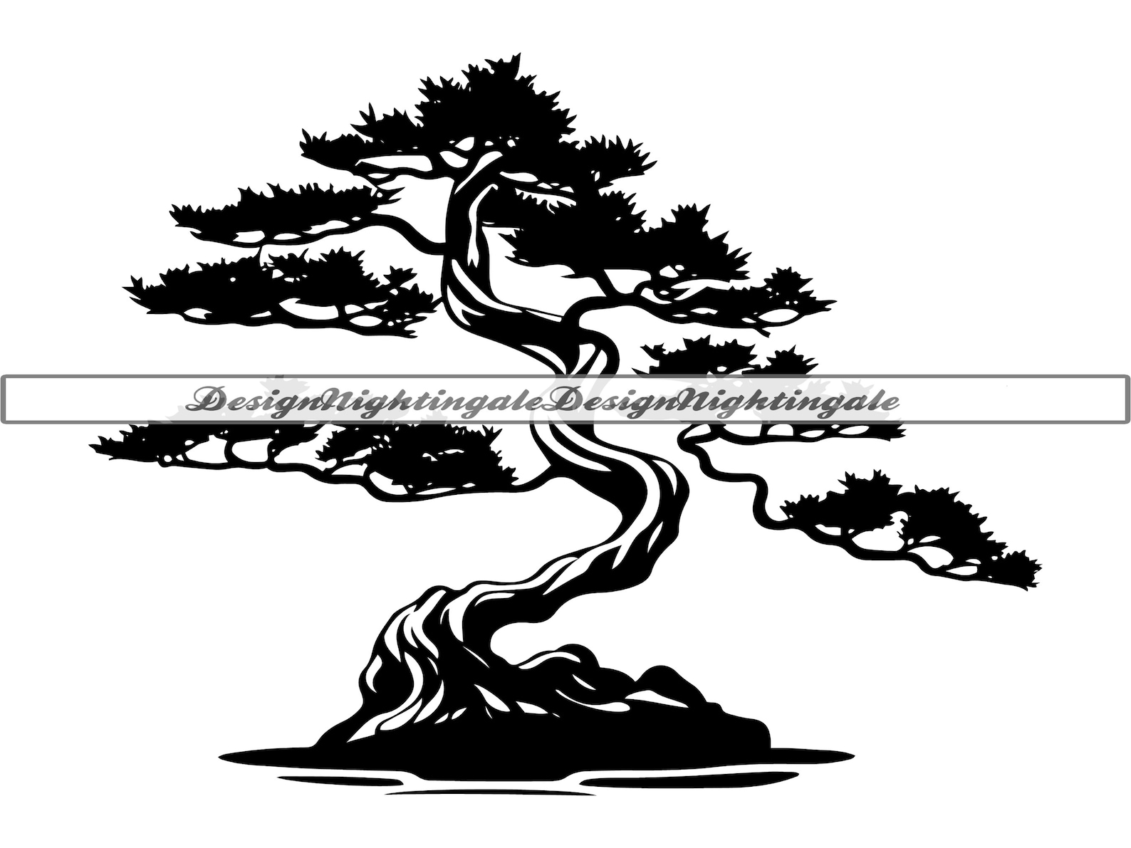 Bonsai Tree Silhouette SVG, DXF, PNG, Vector (digital Download) - Etsy
