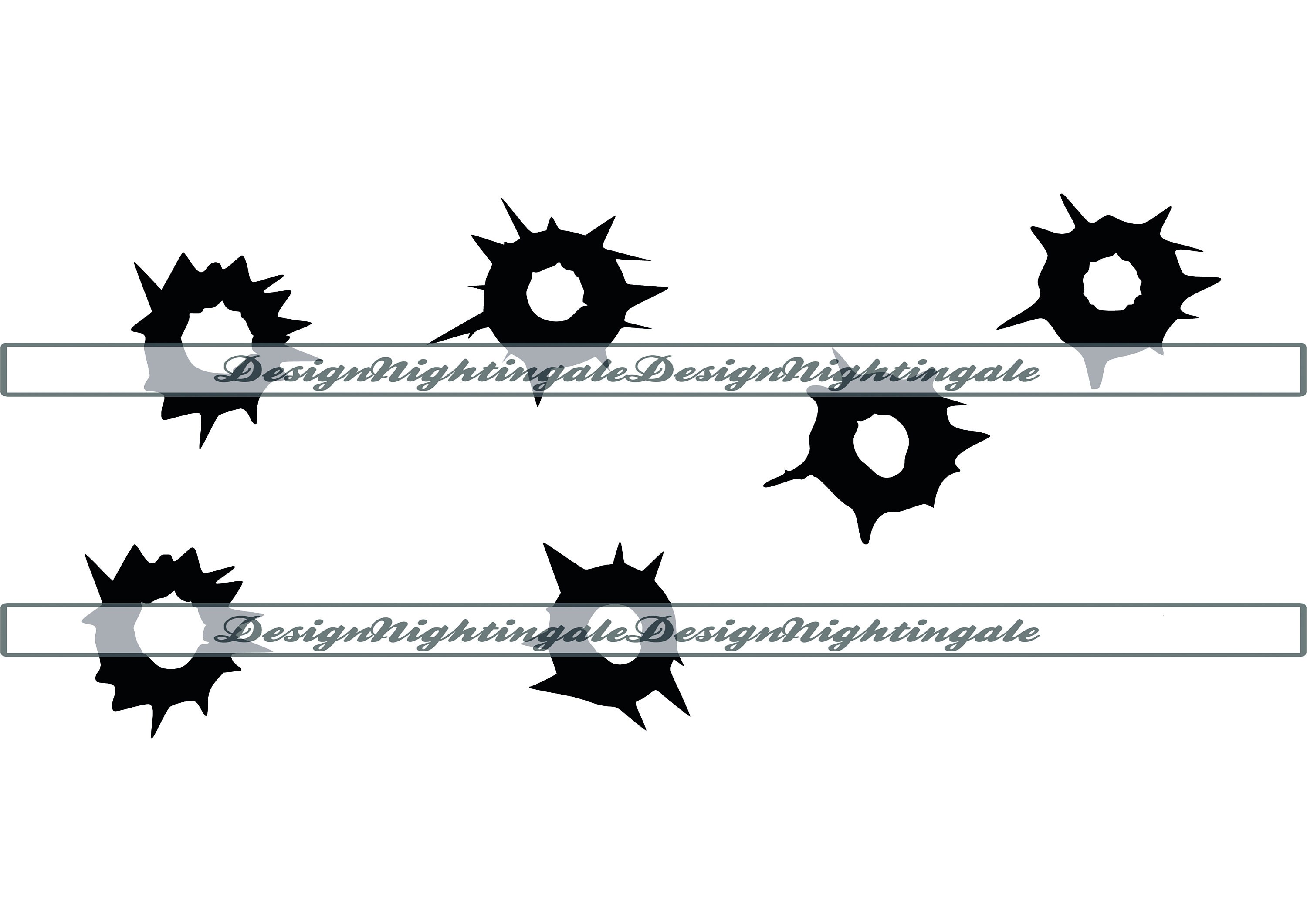 Bullet Holes 2 SVG Bullet SVG Bullet Holes Clipart Bullet | Etsy