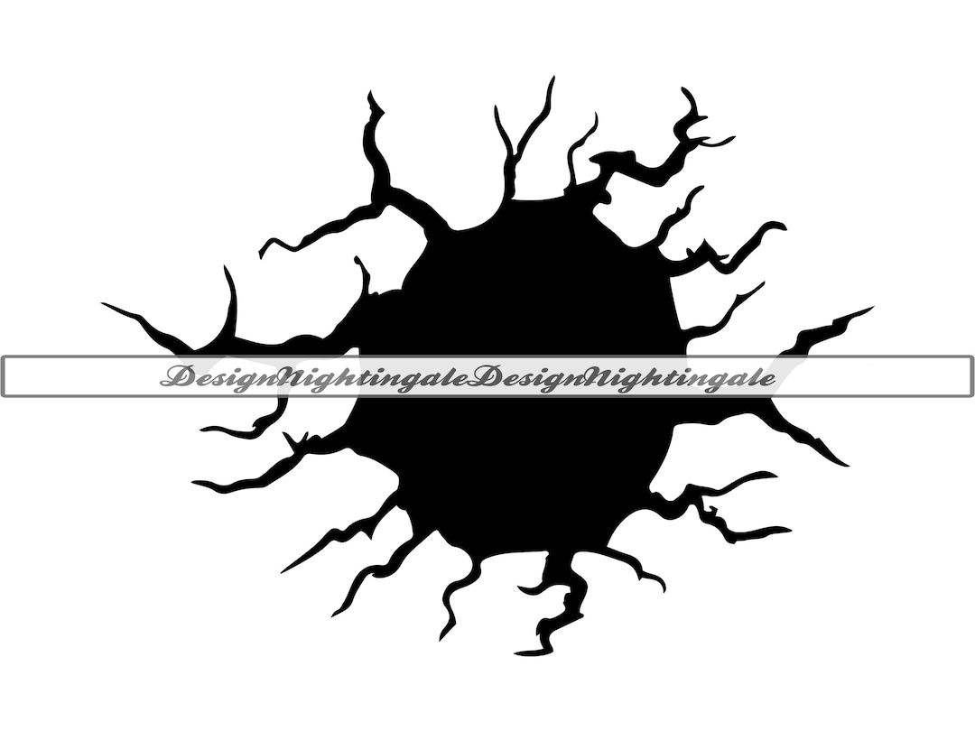 Cracked Wall SVG, Crack SVG, Broken Hole SVG, Exploded Wall Svg ...