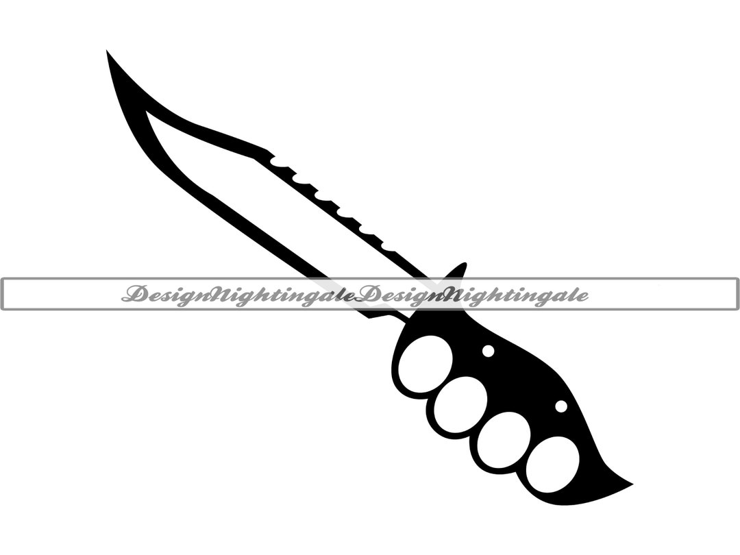 Brass Knuckle Knife SVG, Knuckle Duster Knife SVG, Military Knife ...