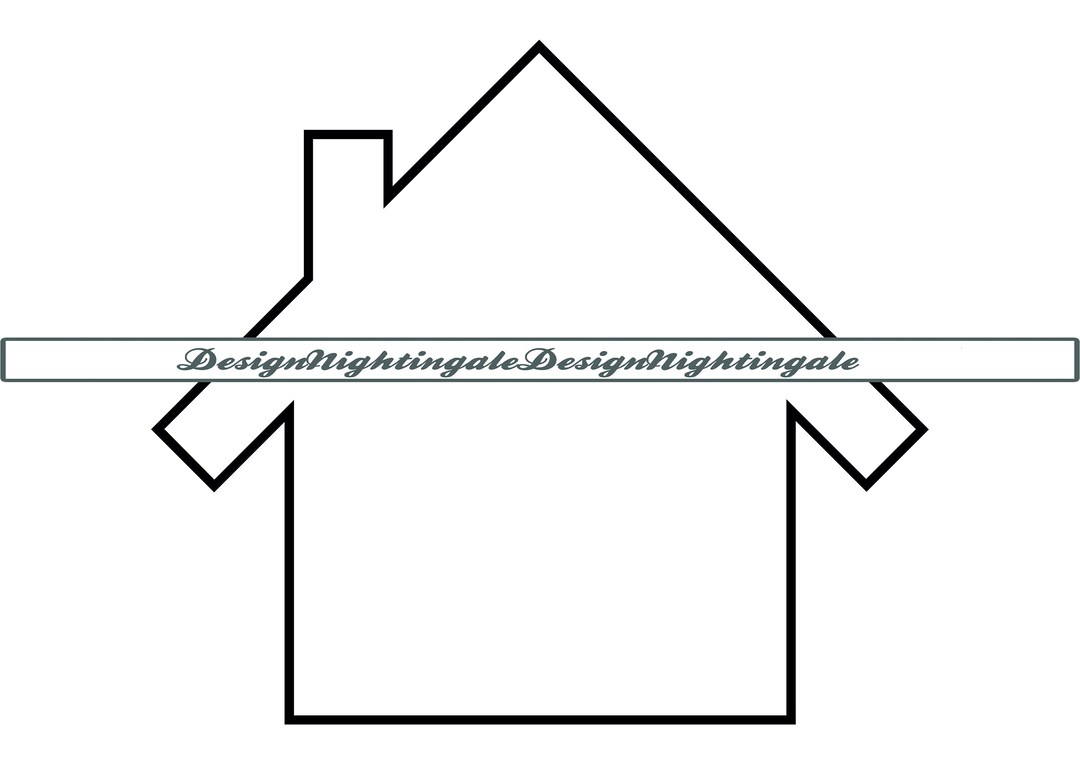 House Frame Outline #2 SVG, House Outline SVG, House Svg,house Frame ...