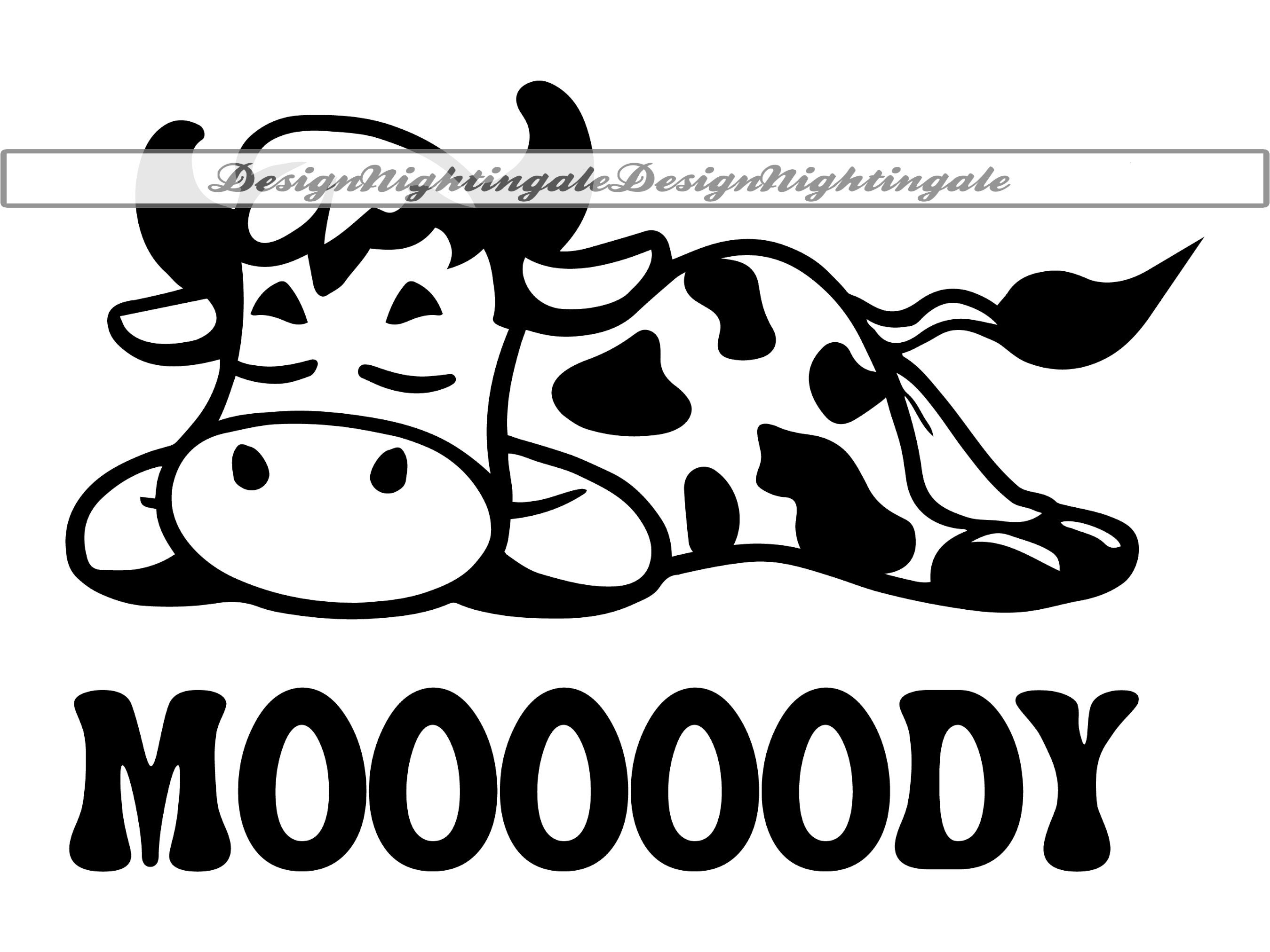 Moody Cow SVG PNG DXF Sleepy Cow Svg Cow Svg Moody Cow - Etsy Australia