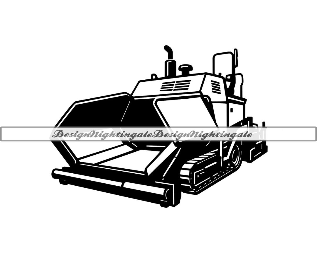 Asphalt Paver SVG, Road Paving Machine Clipart (digital Files) - Etsy
