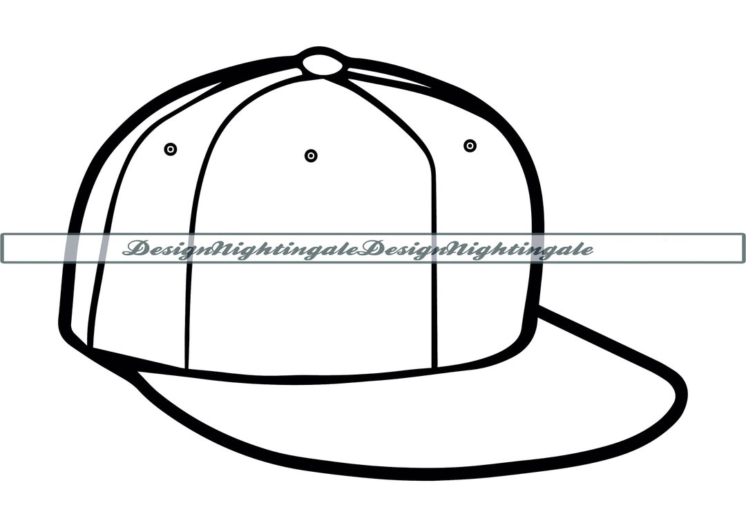 Snapback Cap #2 SVG, Baseball Cap SVG, Snapback Cap Clipart, Files for ...