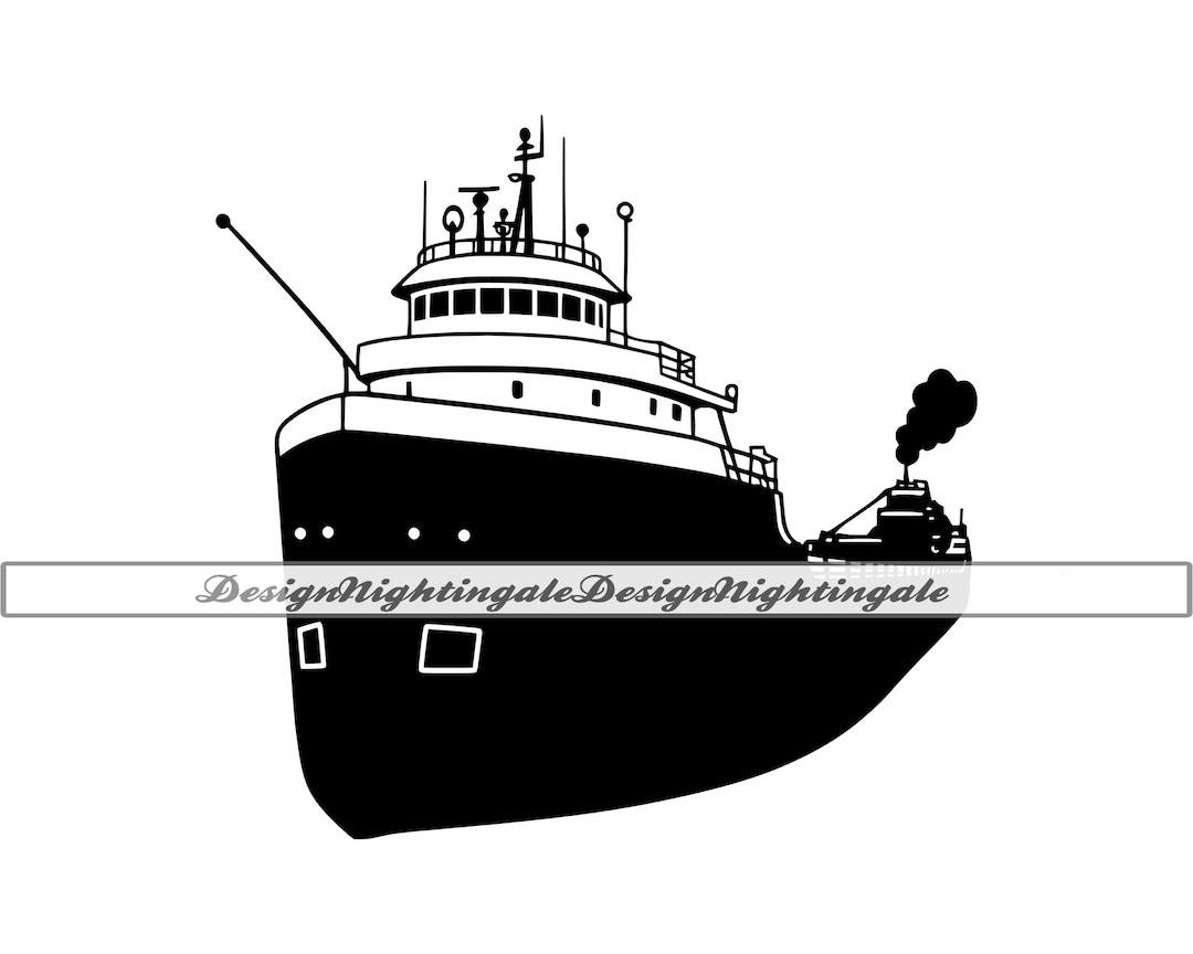Lake Freighter SVG, Laker Ship Clipart, Cut Files (digital Download) - Etsy