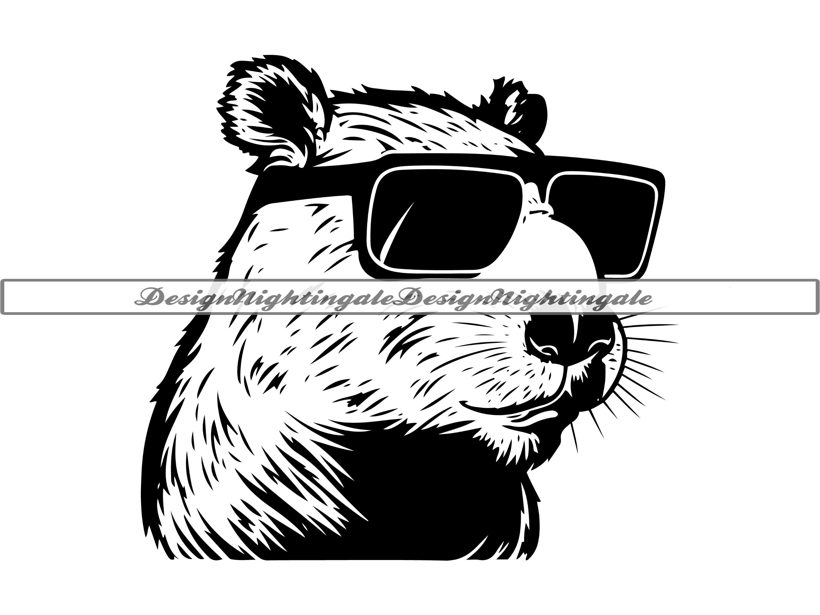 Capybara #2 SVG, Capybara With Sunglasses SVG, Cool Capybara SVG ...