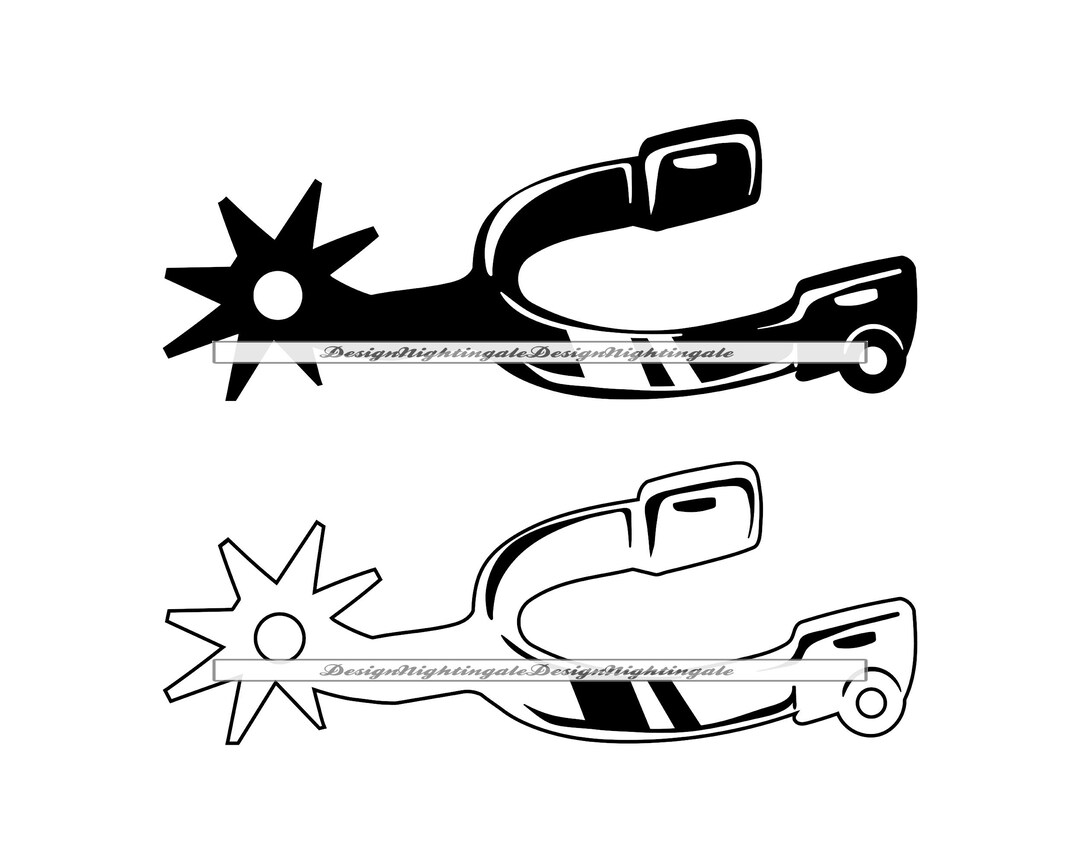 Spurs SVG, Spurs Silhouette SVG, Spurs Outline SVG, Western Vintage ...