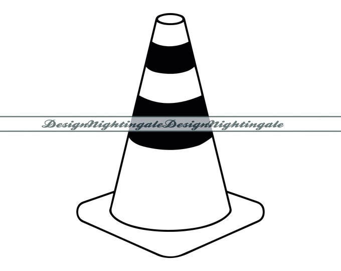 Traffic Cone Outline 3 SVG, Road Svg, Traffic Cone Clipart, Traffic Cone Files for Cricut ...
