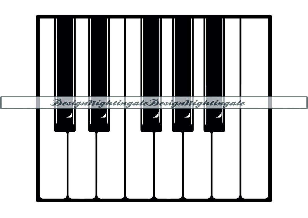 Piano Keys #2 SVG, Piano Svg, Piano Keys Clipart, Piano Keys Files for ...