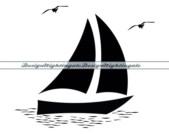 Sailboat SVG File, Sailing SVG File for Cricut, Sailboat Clipart ...