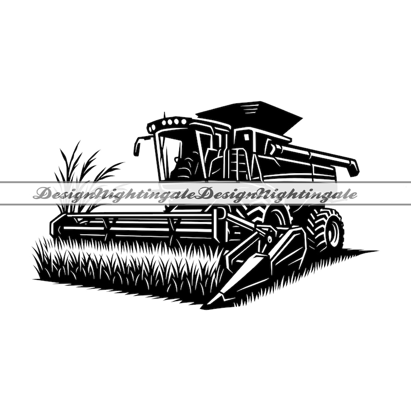 Farm Combine Svg - Etsy