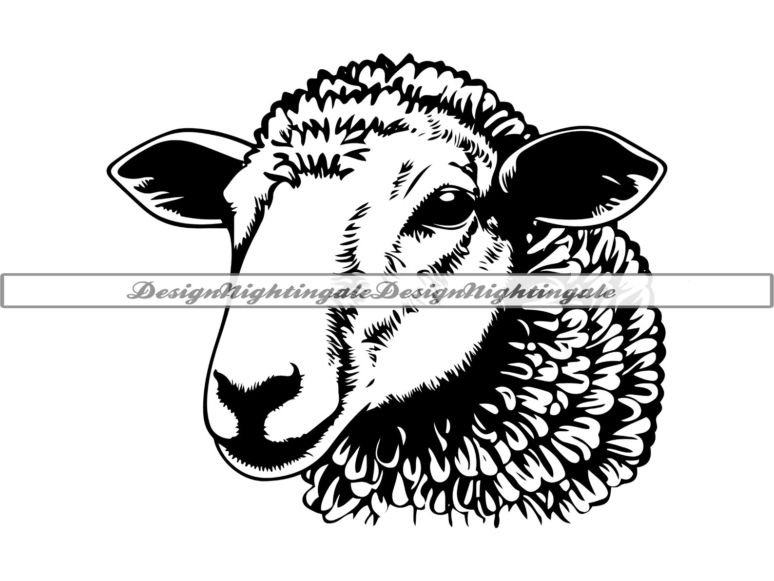 Sheep Face SVG, Realistic Sheep Face SVG, Sheep SVG, Sheep Clipart ...