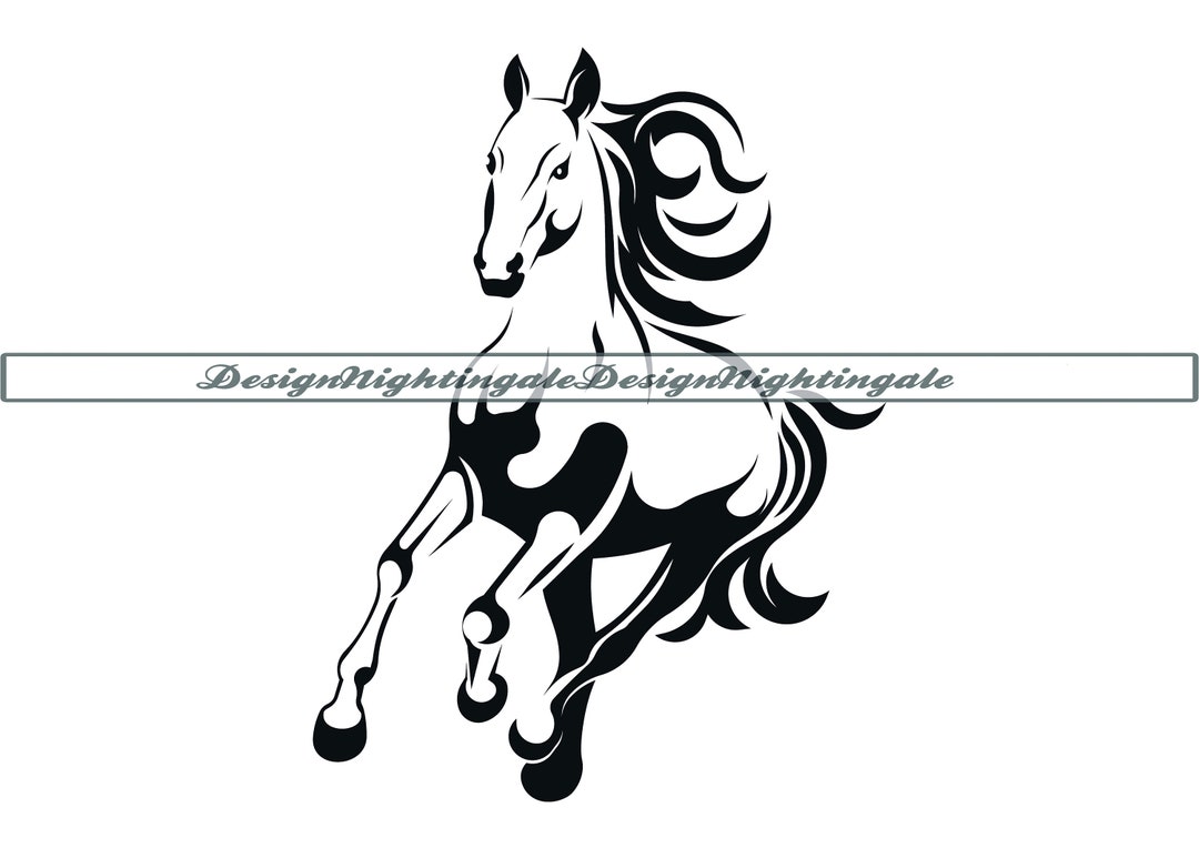 Horse Outline #4 SVG, Horse Tattoo SVG, Horse SVG, Horse Clipart, Horse ...