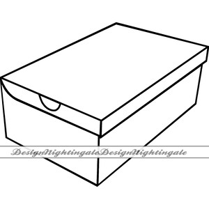 Shoe Box #2 SVG, Shoe Box Clipart, Shoe Box Files for Cricut, Shoe Box ...