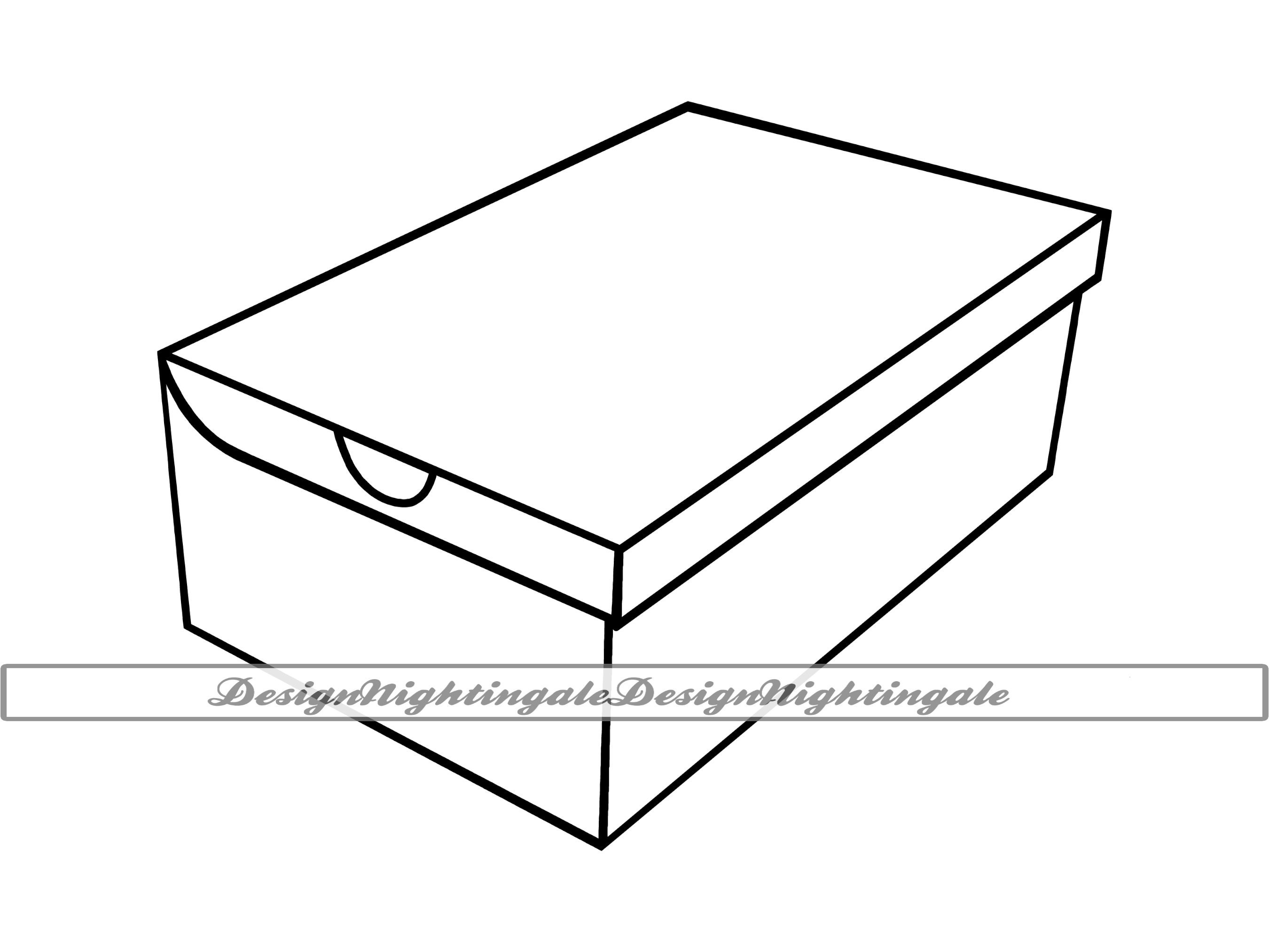 Shoe Box 2 SVG, Shoe Box Clipart, Shoe Box Files for Cricut, Shoe Box ...