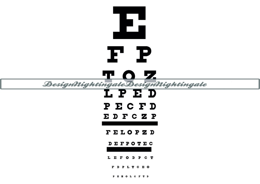 Eye Test Chart SVG, Snellen Chart Clipart (digital Files) - Etsy
